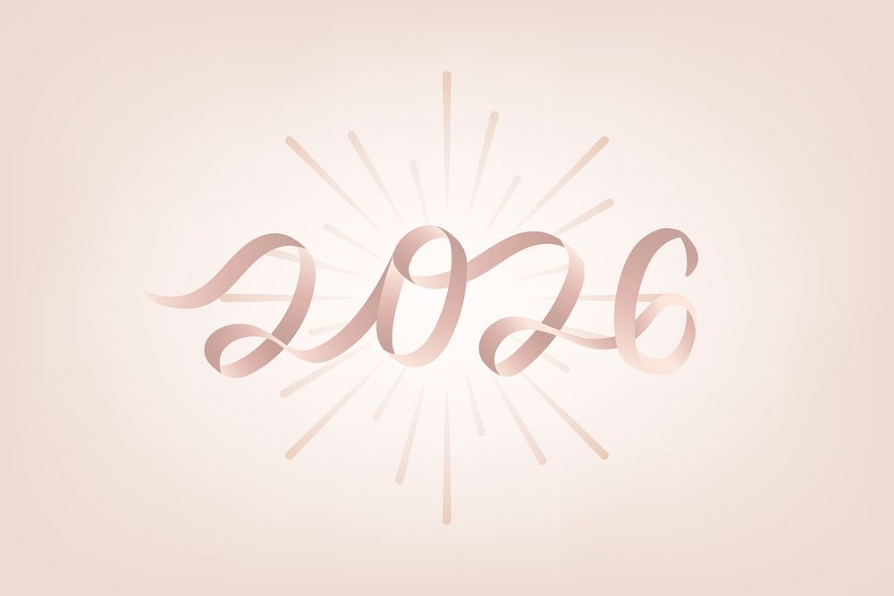 2026 rose gold new year | Premium Vector - rawpixel