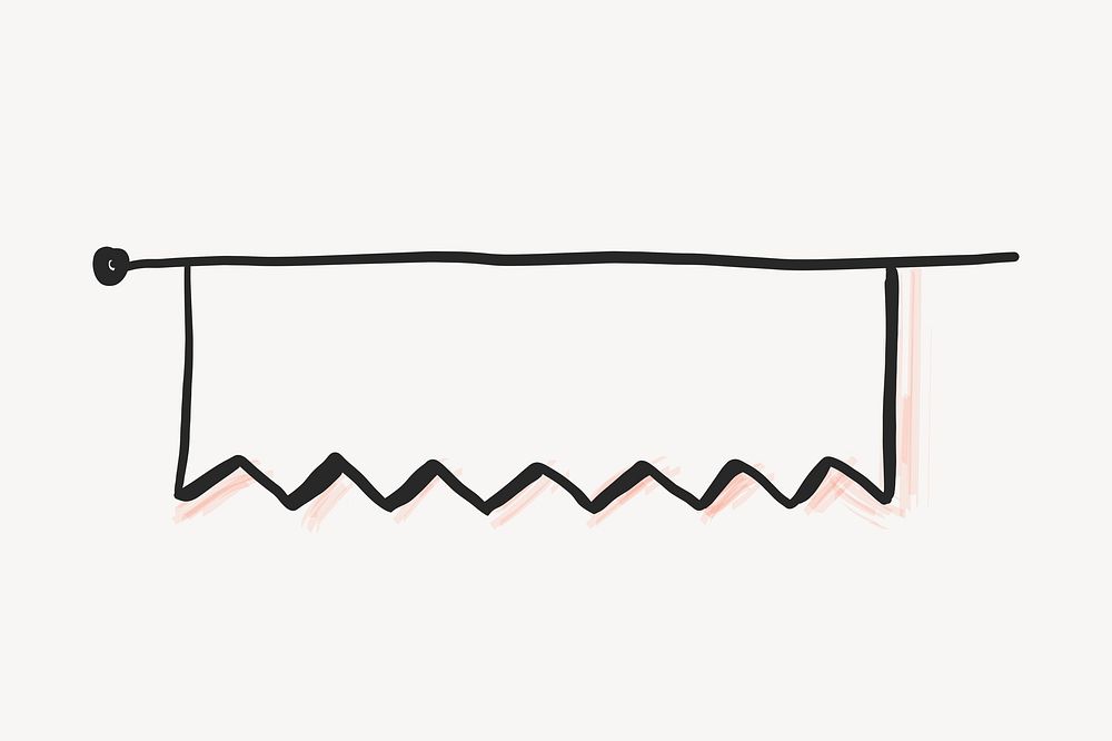 Hanging banner doodle psd | Premium PSD - rawpixel