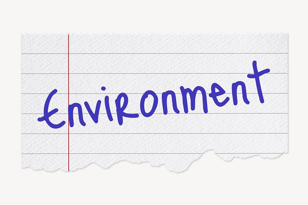 Environment word, lined note paper, | Free Photo - rawpixel