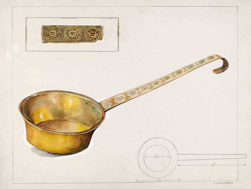 Ladle (1935–1942) A. Zaidenberg. Original | Free Photo Illustration ...