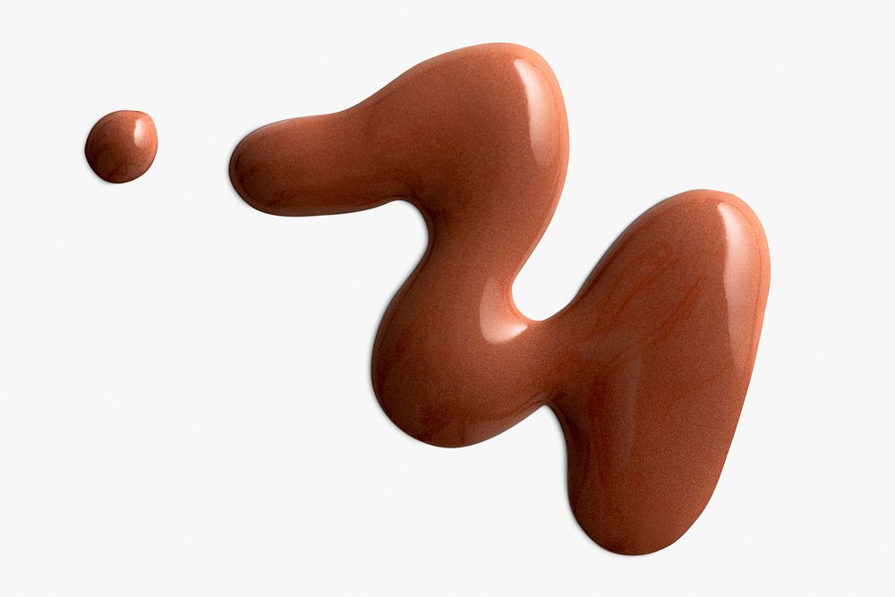 Brown paint drop psd design | Premium PSD - rawpixel