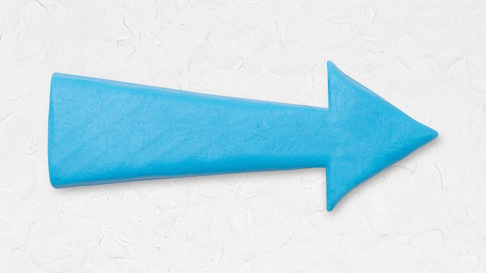 Blue arrow clay texture psd | Free PSD - rawpixel