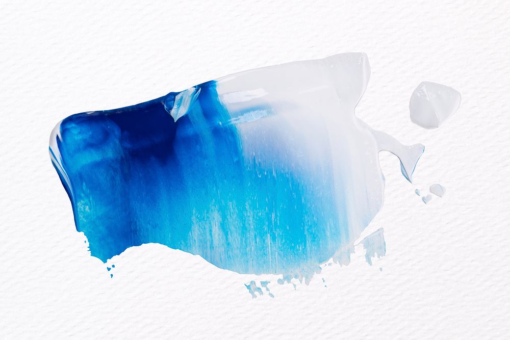 Blue paint smudge textured psd | Free PSD - rawpixel