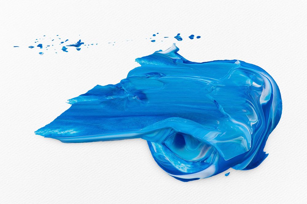 Blue paint smudge textured psd | Free PSD - rawpixel