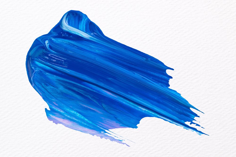 Blue paint smudge textured psd | Premium PSD - rawpixel