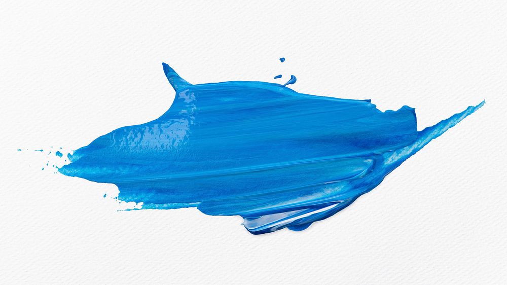 Blue paint smudge textured psd | Premium PSD - rawpixel