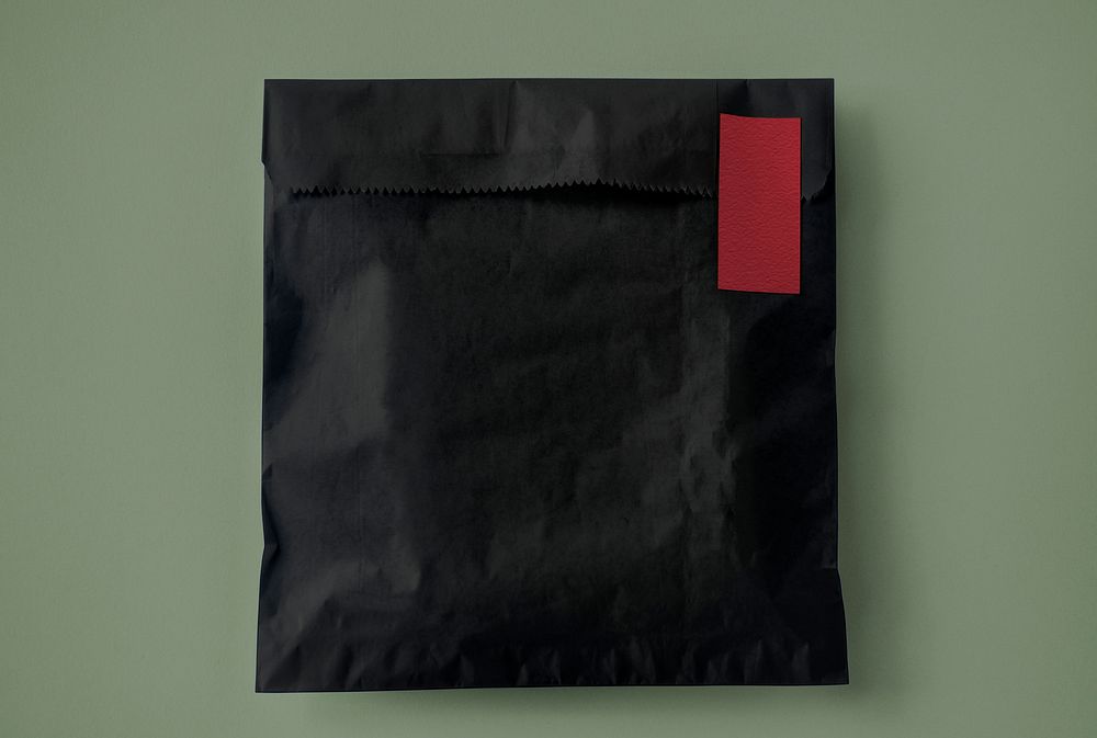 Black snack paper bag packaging | Premium Photo - rawpixel