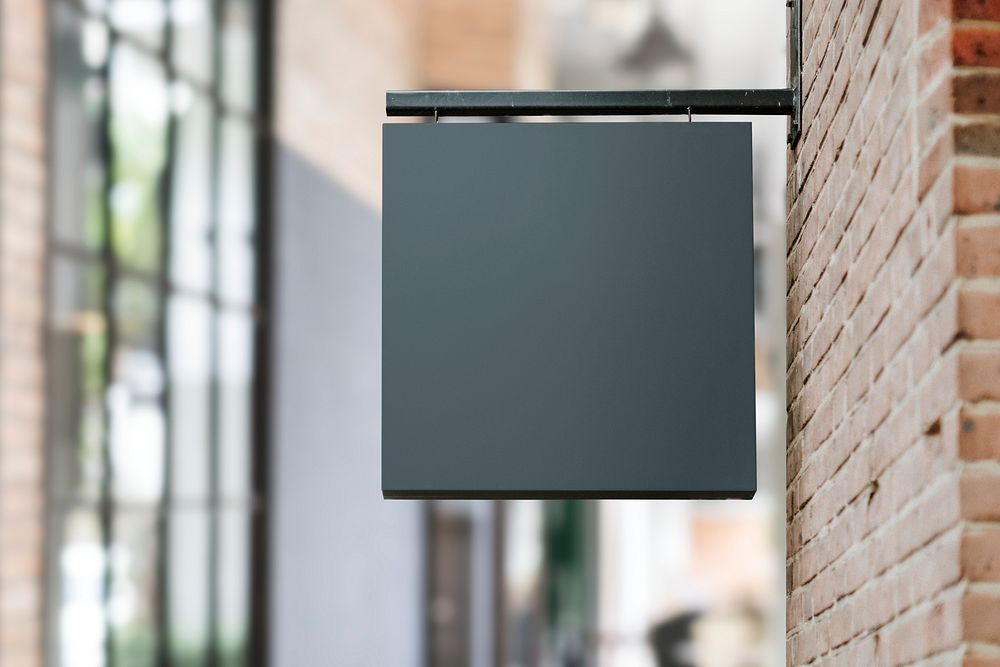 Blank square shop sign | Free Photo - rawpixel
