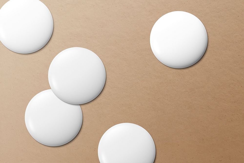 White pin badges, blank design | Free Photo - rawpixel