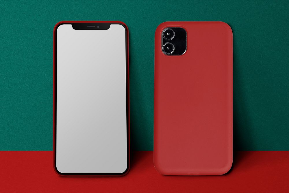 Blank smartphone screen, red modern | Free Photo - rawpixel