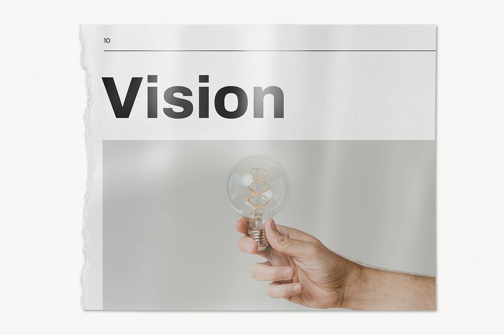Vision newspaper, hand holding light | Free Photo - rawpixel