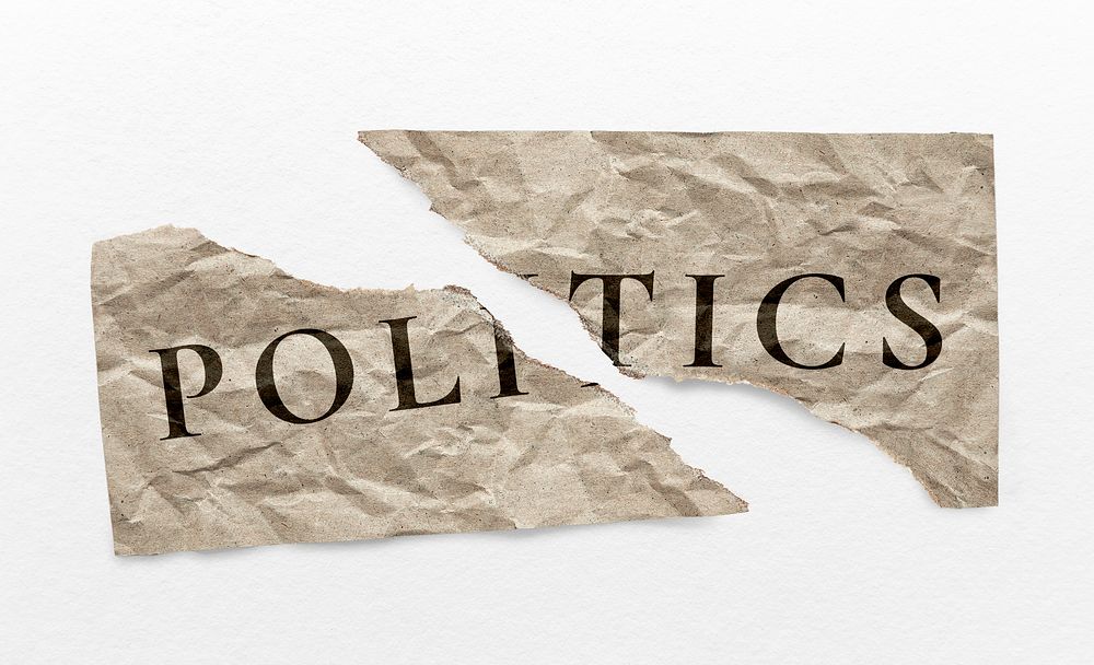 Politics ripped paper typography | Free Photo - rawpixel