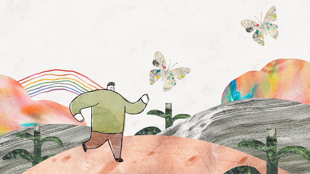 Nature paper collage HD wallpaper, | Free Photo Illustration - rawpixel