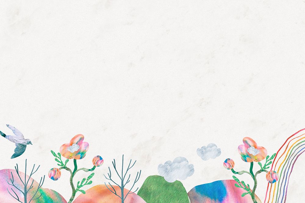 Colorful nature border background, landscape | Premium Photo - rawpixel