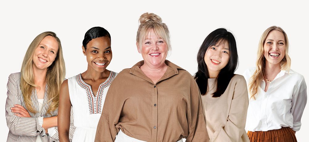 Beautiful diverse women, isolated white | Free Photo - rawpixel