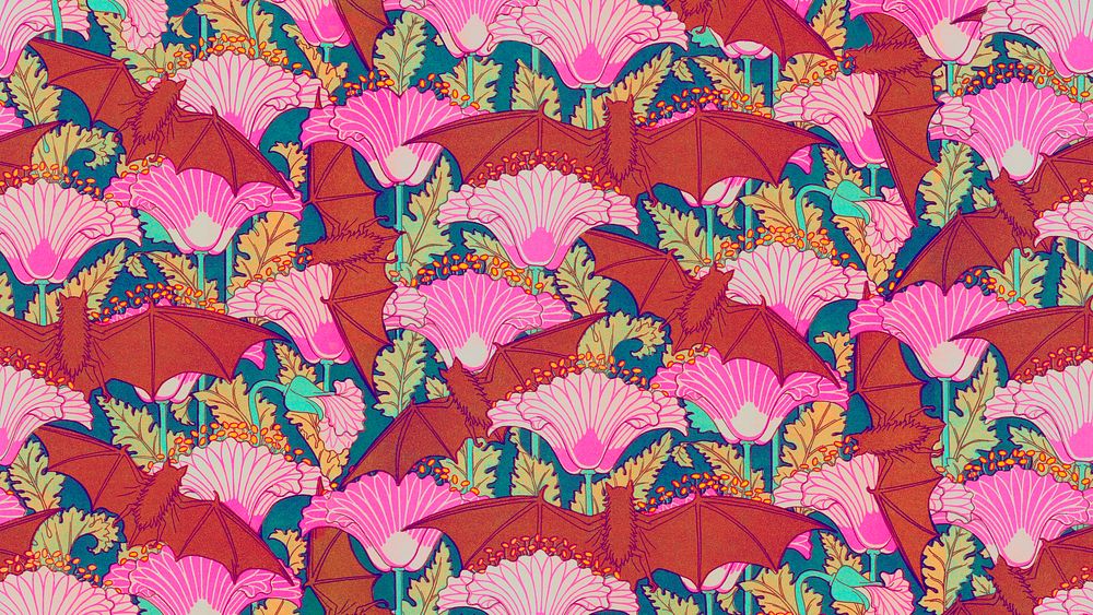 Colorful bats pattern HD wallpaper, | Premium Photo Illustration - rawpixel