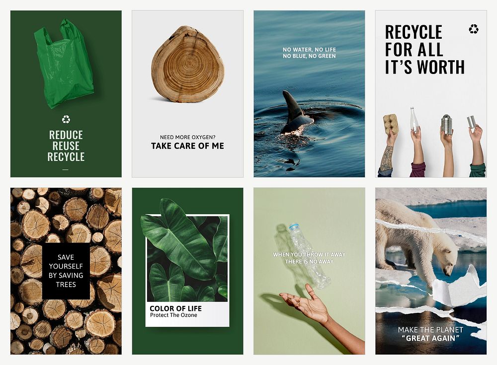 Environment awareness template vector set | Premium Vector - rawpixel