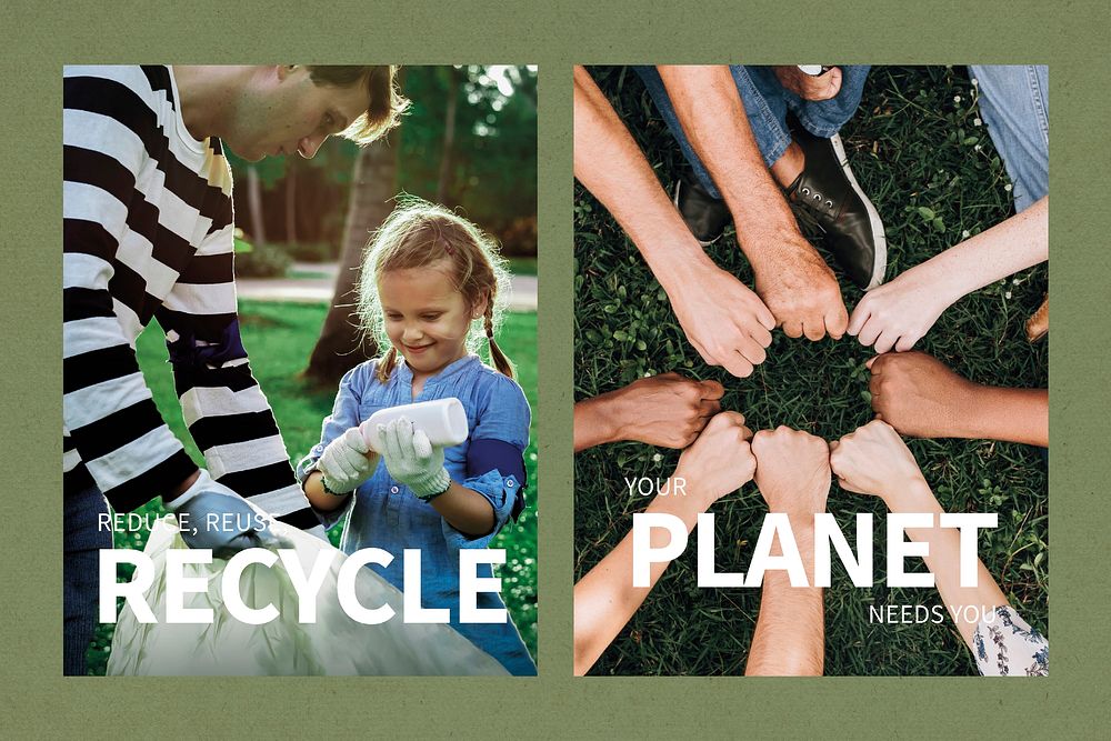 Environment editable template vector set | Premium Vector - rawpixel