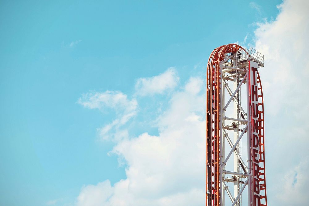 Thunderbolt roller coaster ride. Original | Free Photo - rawpixel