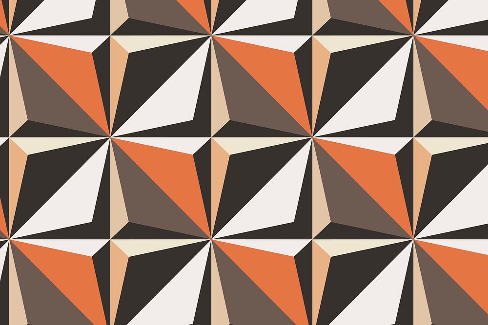 Kite 3D geometric pattern orange | Free Photo - rawpixel