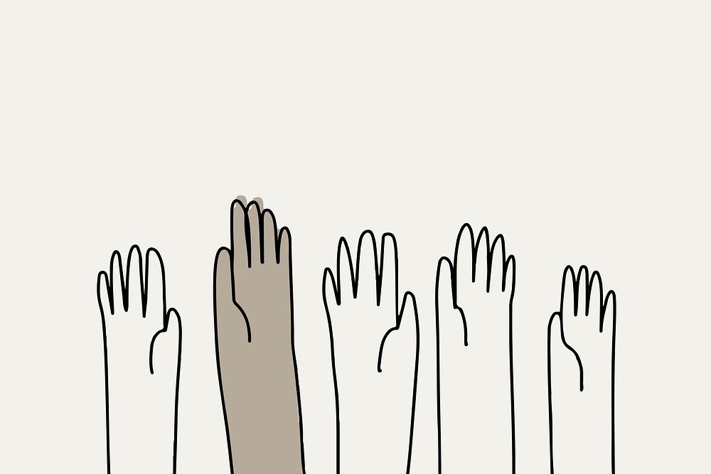 Human rights doodle psd hand | Premium PSD - rawpixel