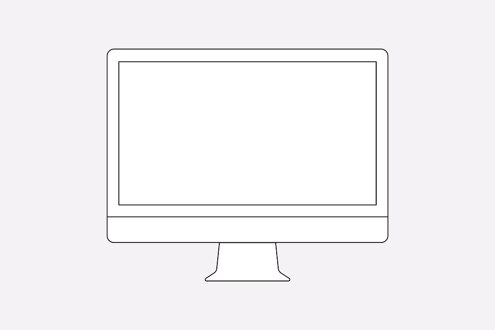 iMac screen outline, blank screen | Premium PSD - rawpixel