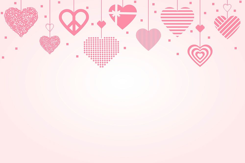 Pink heart border background psd, | Premium PSD - rawpixel