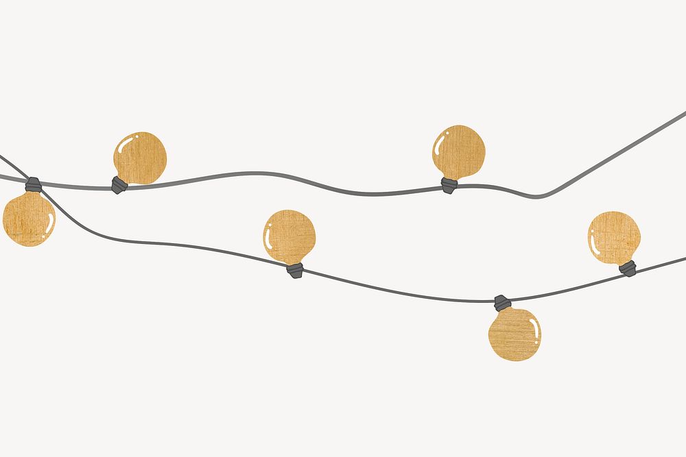 Aesthetic lights background, string bulbs | Free PSD - rawpixel