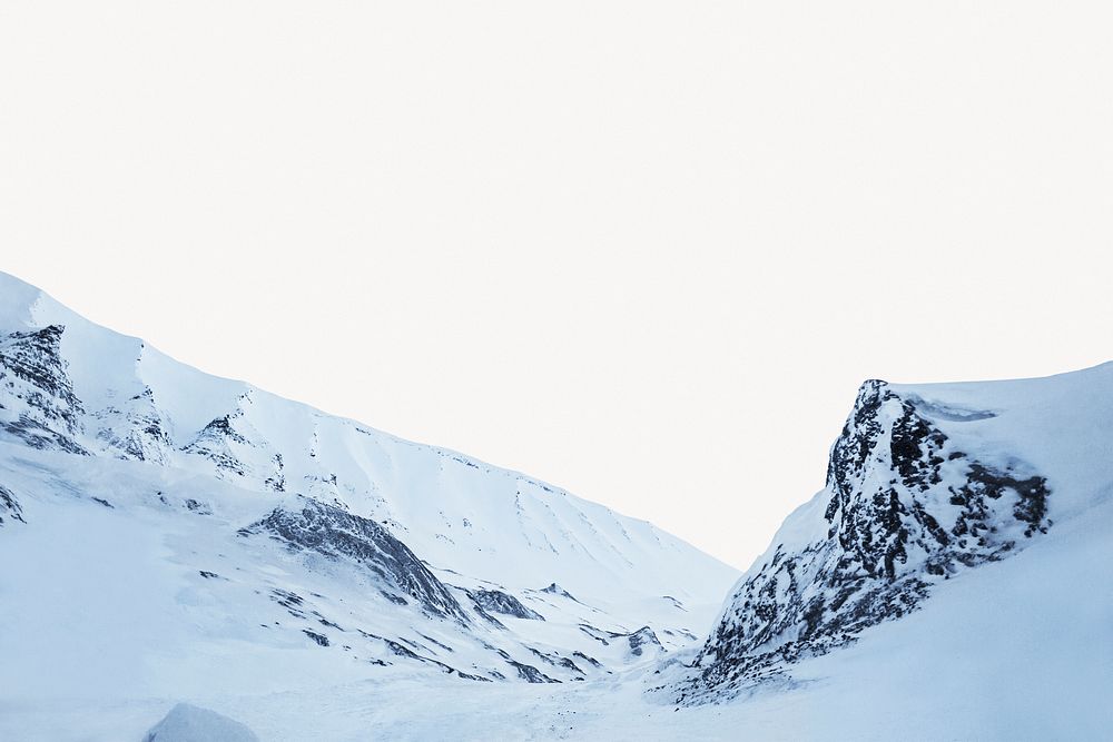 Snow mountain border background, winter | Free Photo - rawpixel