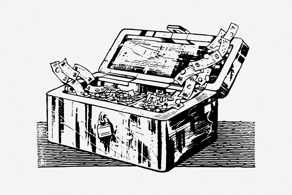 Treasure, vintage drawing illustration. | Free Photo - rawpixel