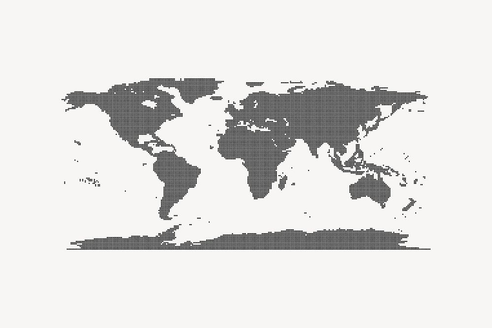World continent clip art, map | Free Photo Illustration - rawpixel