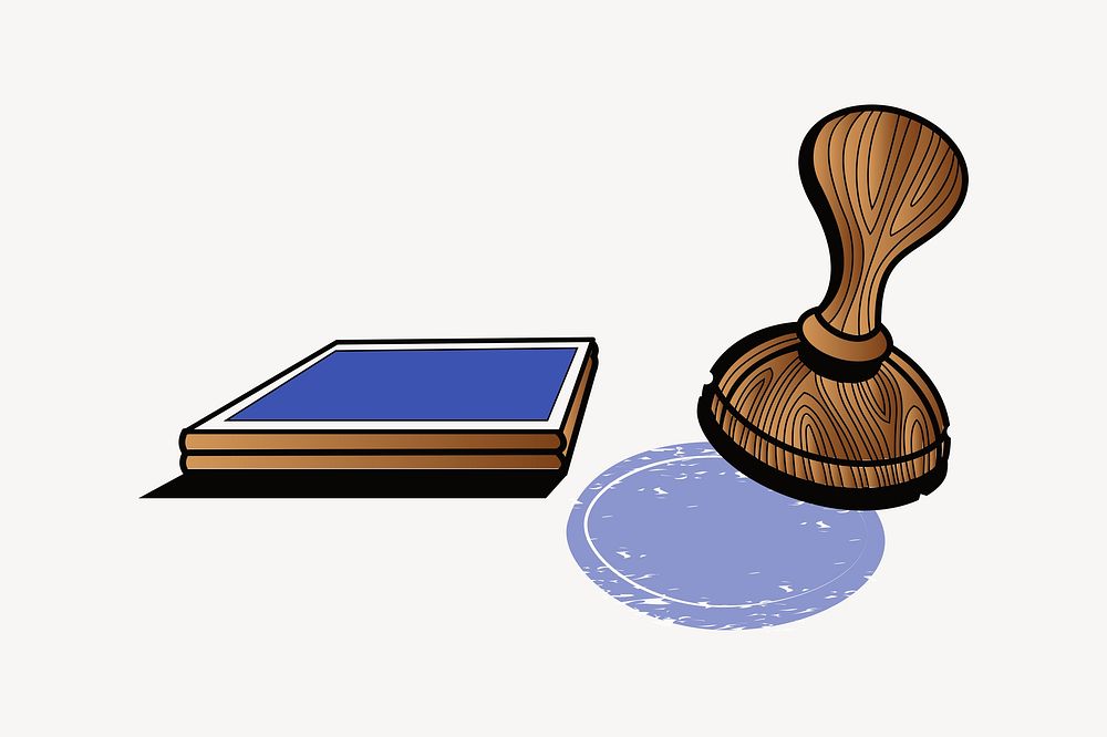 Custom stamp clipart, stationery illustration | Free PSD - rawpixel