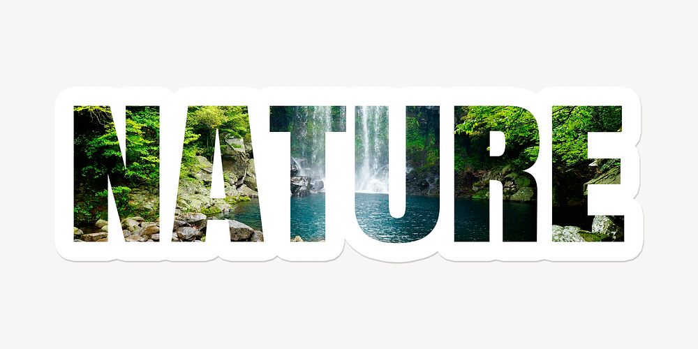 Nature word typography, white border | Free Photo - rawpixel