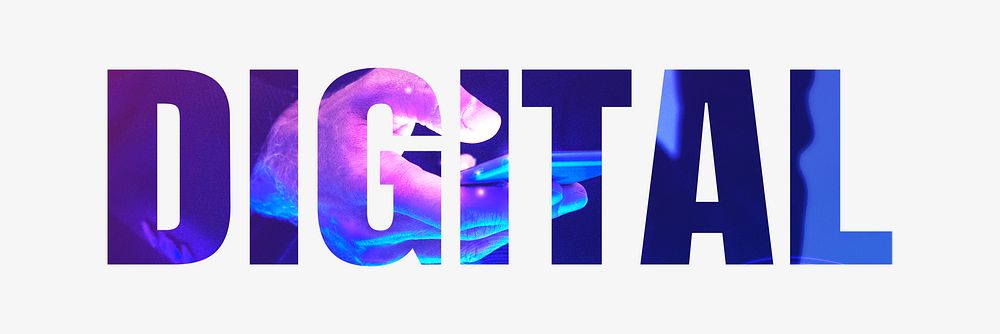 Digital word typography, man using | Free Photo - rawpixel