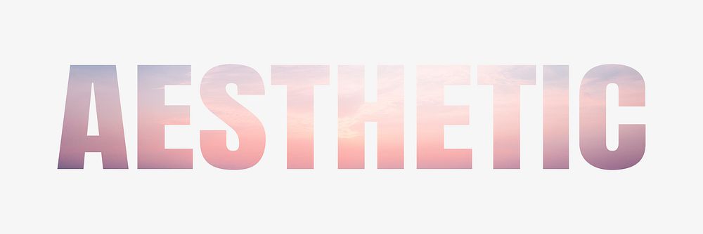 Aesthetic word typography, beautiful aesthetic | Free Photo - rawpixel