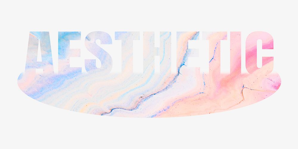 Aesthetic word, gradient design typography | Free Photo - rawpixel
