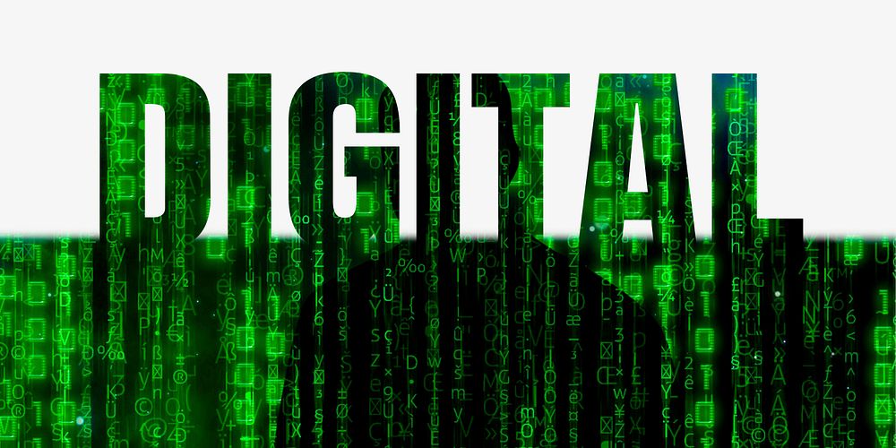 Digital word border, green design | Free Photo - rawpixel