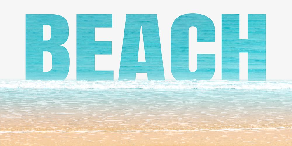 Beach word border, sea design | Free Photo - rawpixel