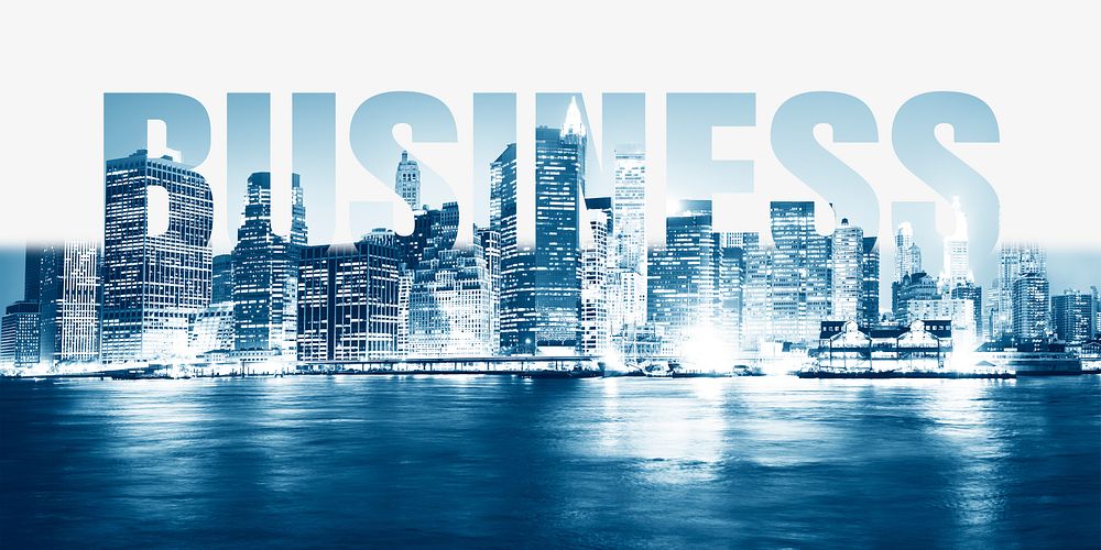 Business word border, skyline design | Free Photo - rawpixel