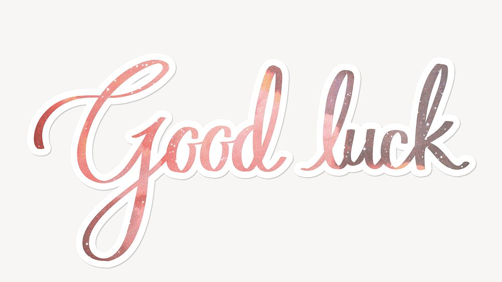 Aesthetic good luck word, pastel | Free Photo - rawpixel