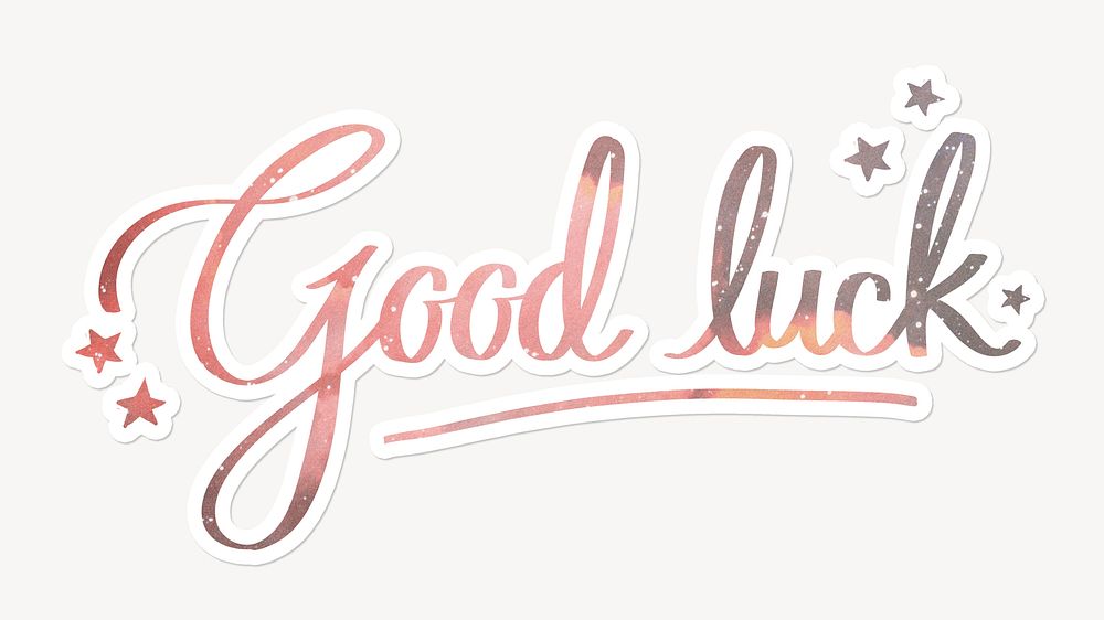 Aesthetic good luck word, pastel | Free Photo - rawpixel