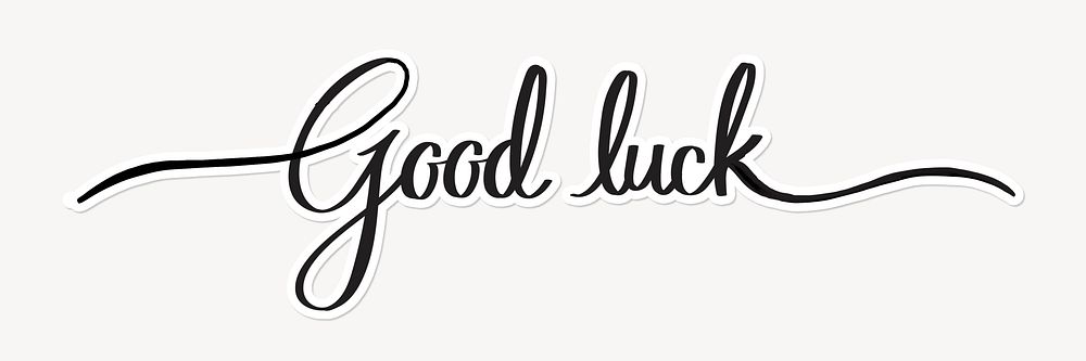 Good luck word, minimal black | Free Photo - rawpixel