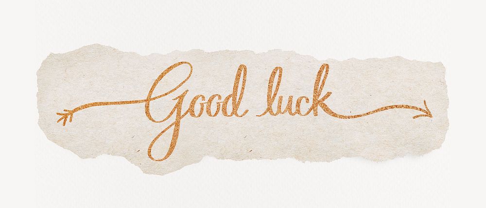 Good luck word, ripped paper | Free Photo - rawpixel