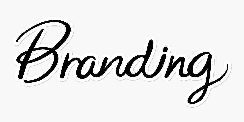 Branding word, simple black calligraphy | Free Photo - rawpixel