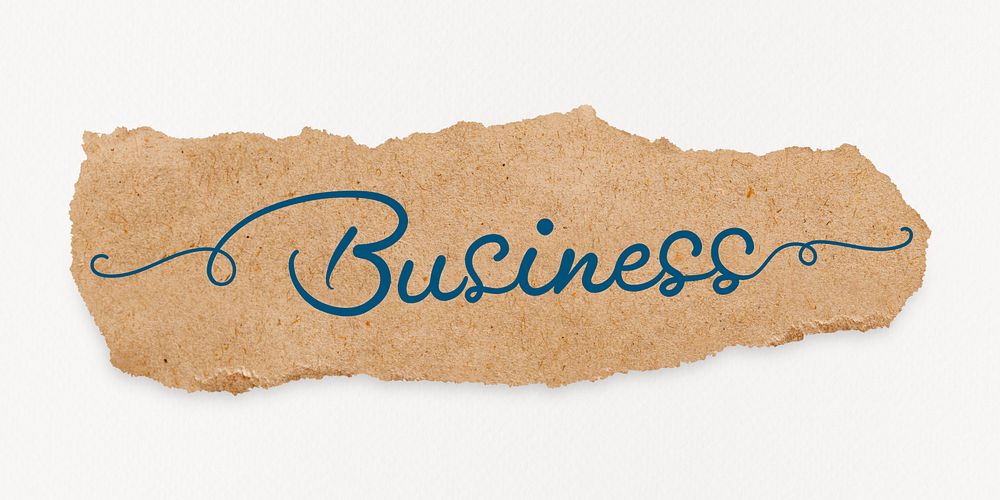 Business word, blue aesthetic calligraphy | Free Photo - rawpixel