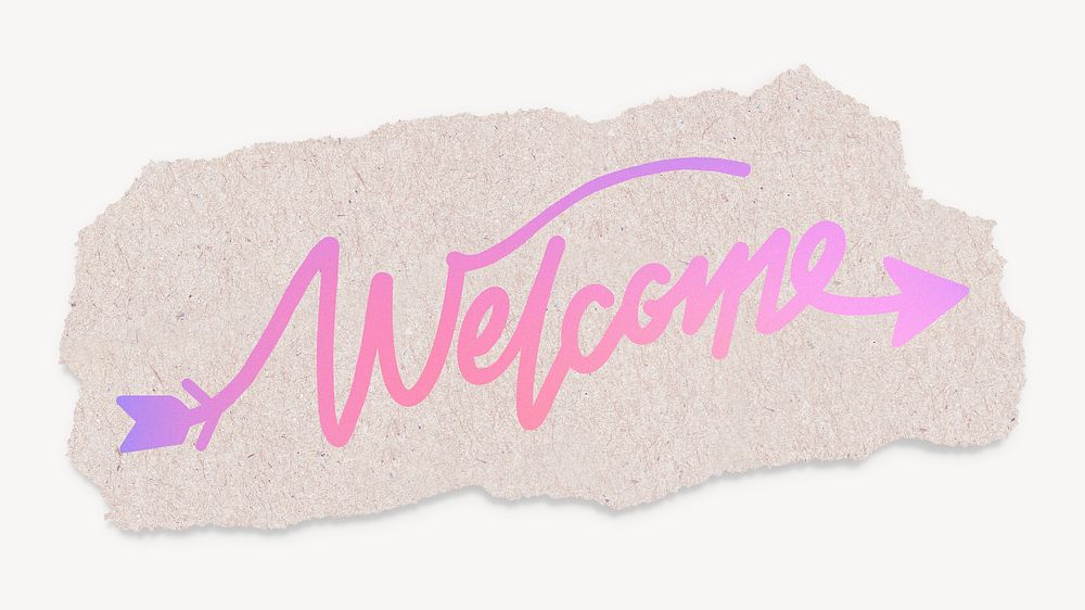 Welcome word, aesthetic pink calligraphy, | Free Photo - rawpixel