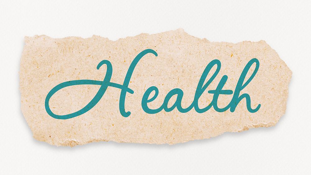 Health word, aesthetic blue calligraphy, | Free Photo - rawpixel