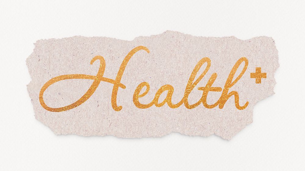 Health word, ripped paper, gold | Free Photo - rawpixel