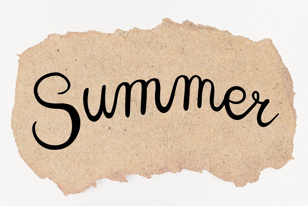Summer word, black calligraphy torn | Free Photo - rawpixel