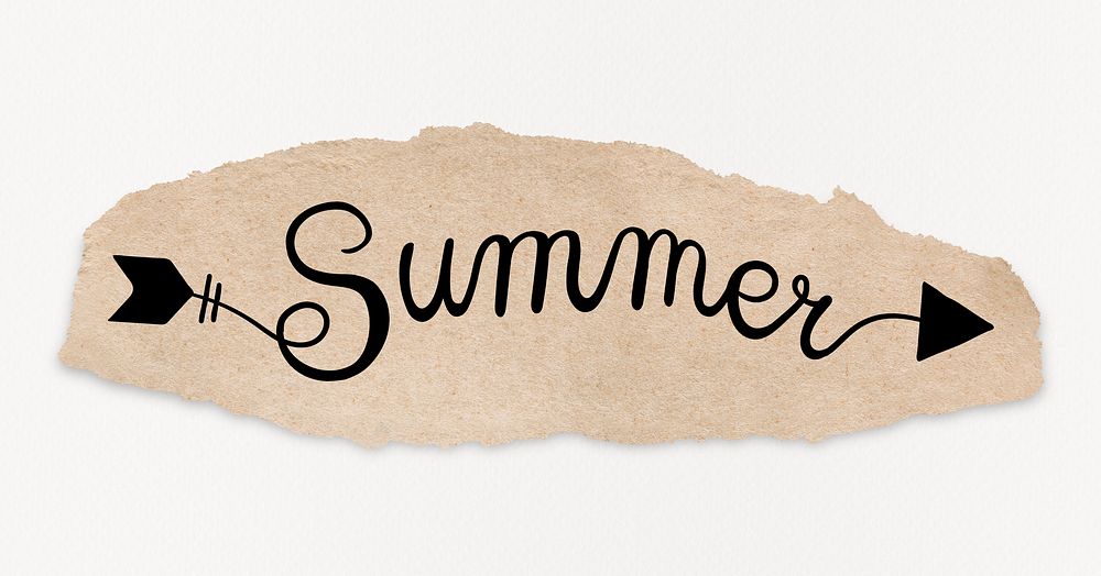 Summer word, black calligraphy ripped | Free Photo - rawpixel